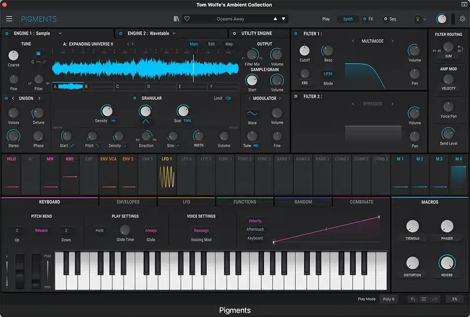 Ambient Collection For Pigments by Tom Wolfe - Music Software Deals